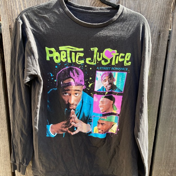 Poetic Justice | Shirts | Mens Poetic Justice Black 2pac Tile Ls Tshirt ...